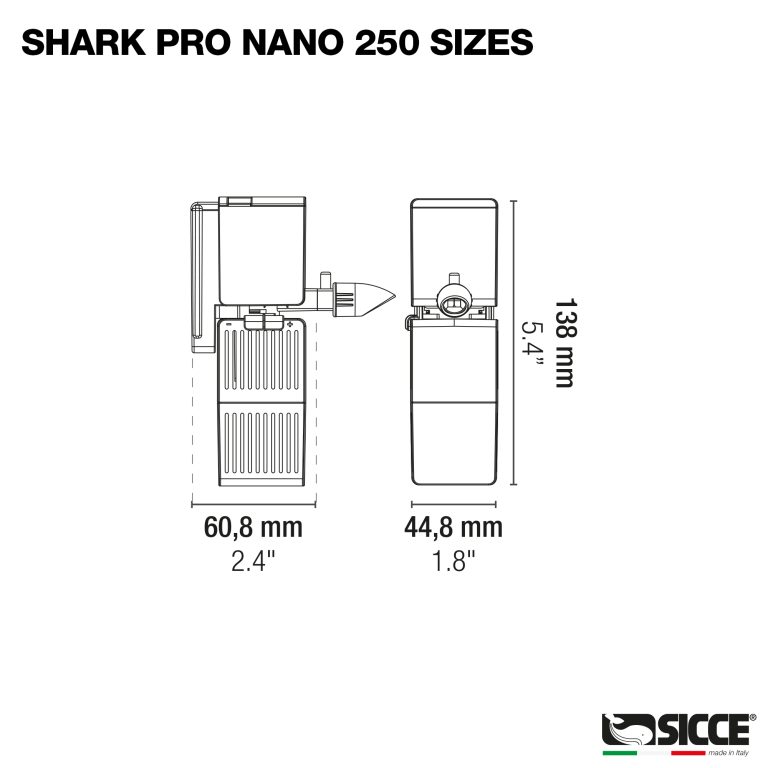 SHARK Pro Nano 250 Internal Filter - Aquarium Connection