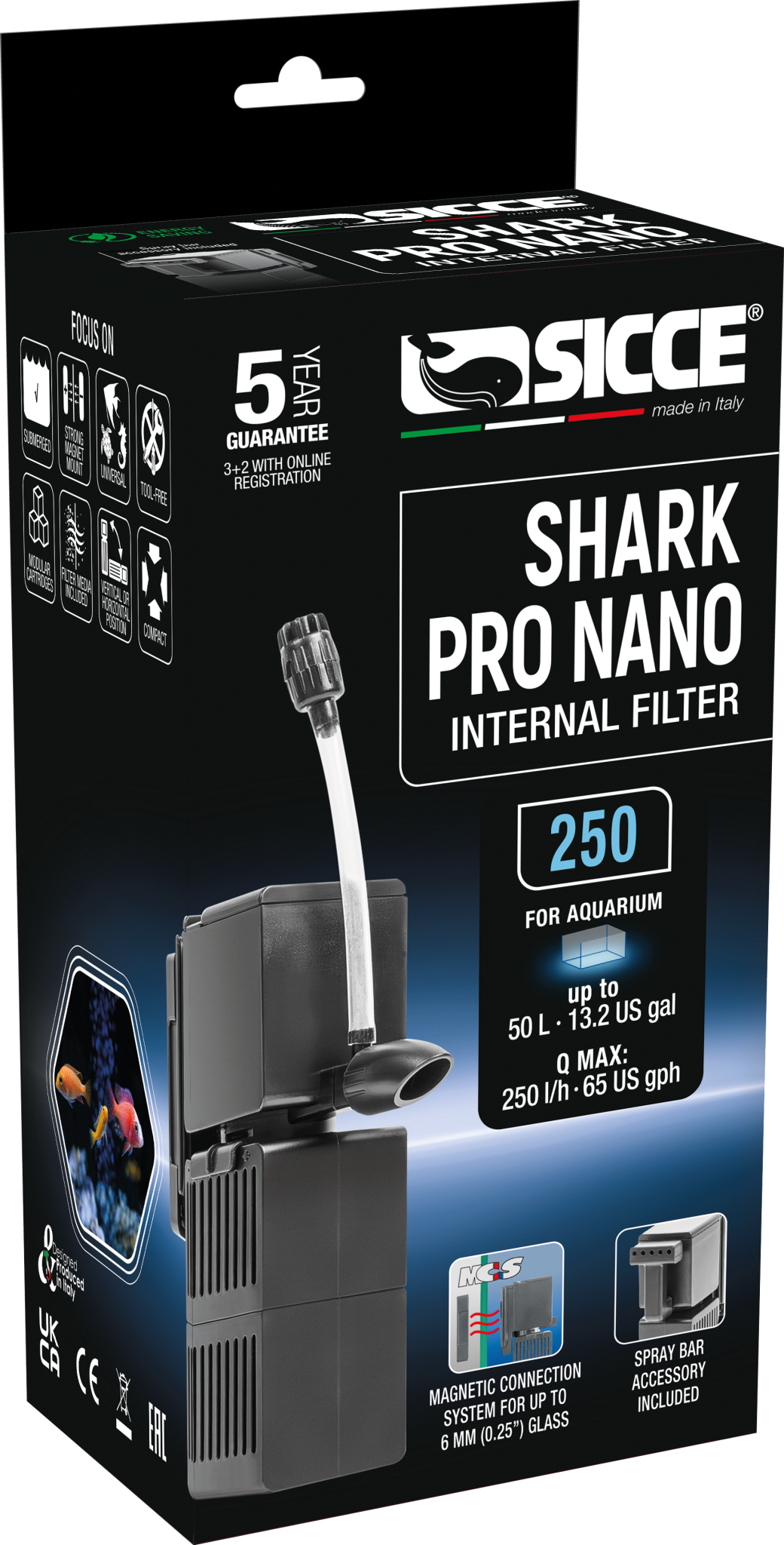 SHARK Pro Nano 250 Internal Filter - Aquarium Connection